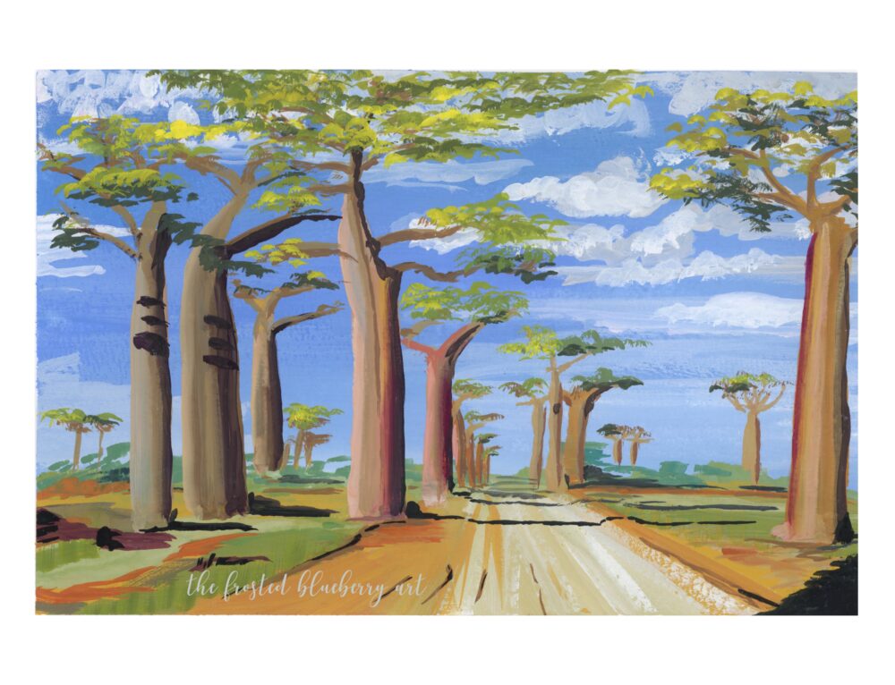 Gouache Landscape 2 - The Frosted Blueberry